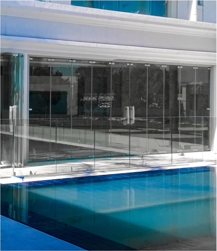 Glass Stacking: Efficient Folding Sliding System in Mauritius